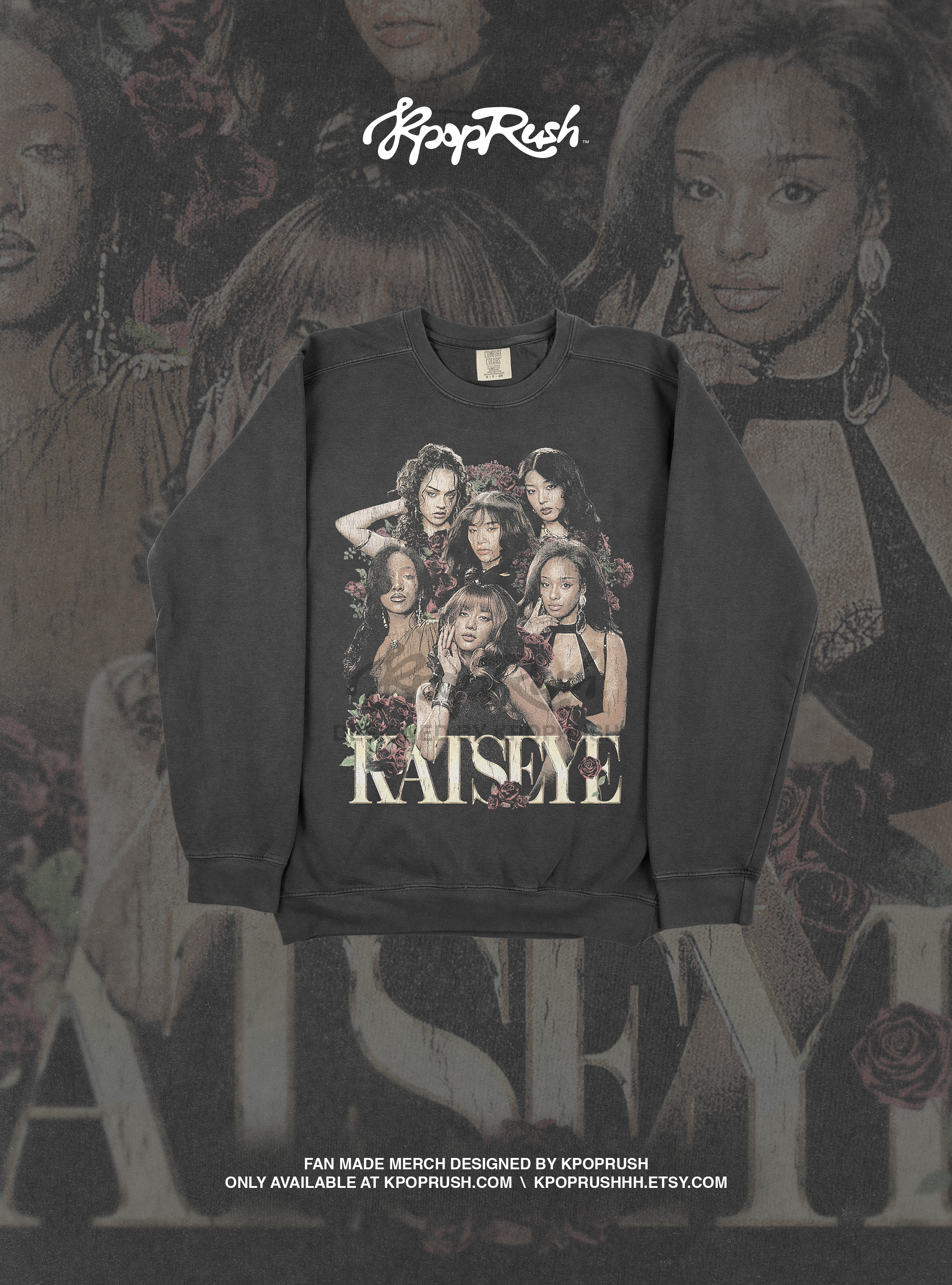 KATSEYE Gabriela Vintage Sweatshirt – Kpop Rush